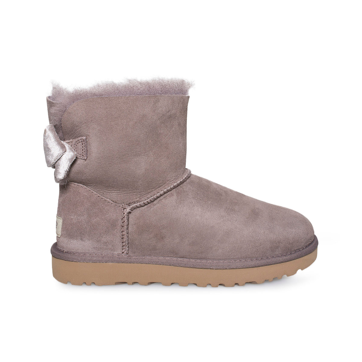 UGG Mini Bailey Bow II Velvet Ribbon Stormy Grey Boots – MyCozyBoots