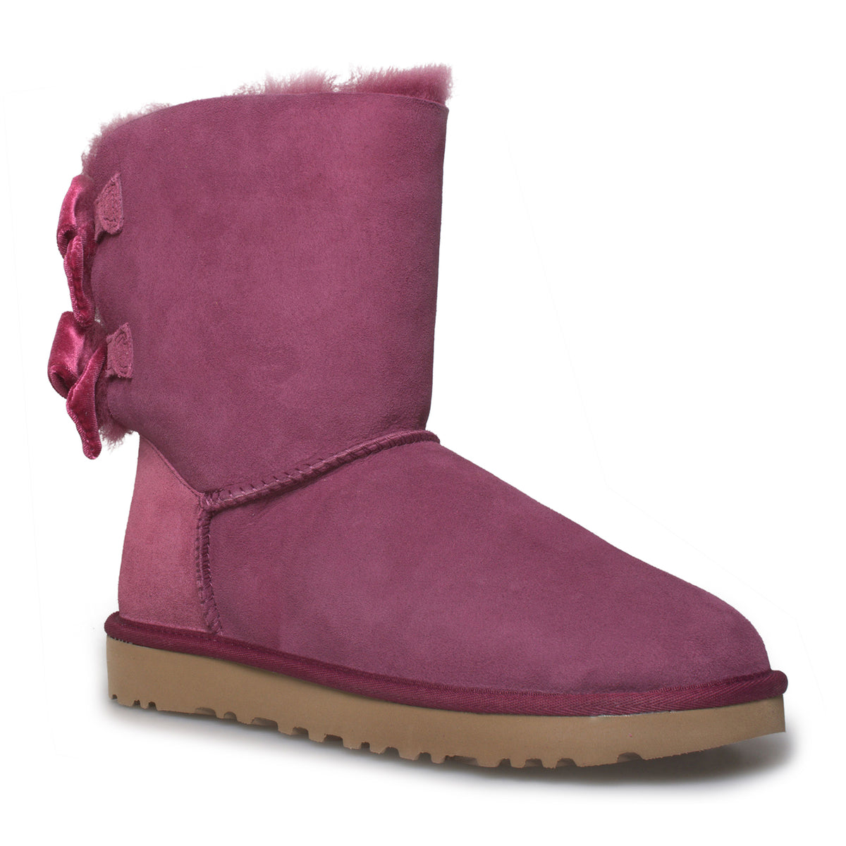 UGG Bailey Bow II Velvet Ribbon Garnet Boots - Women's – MyCozyBoots