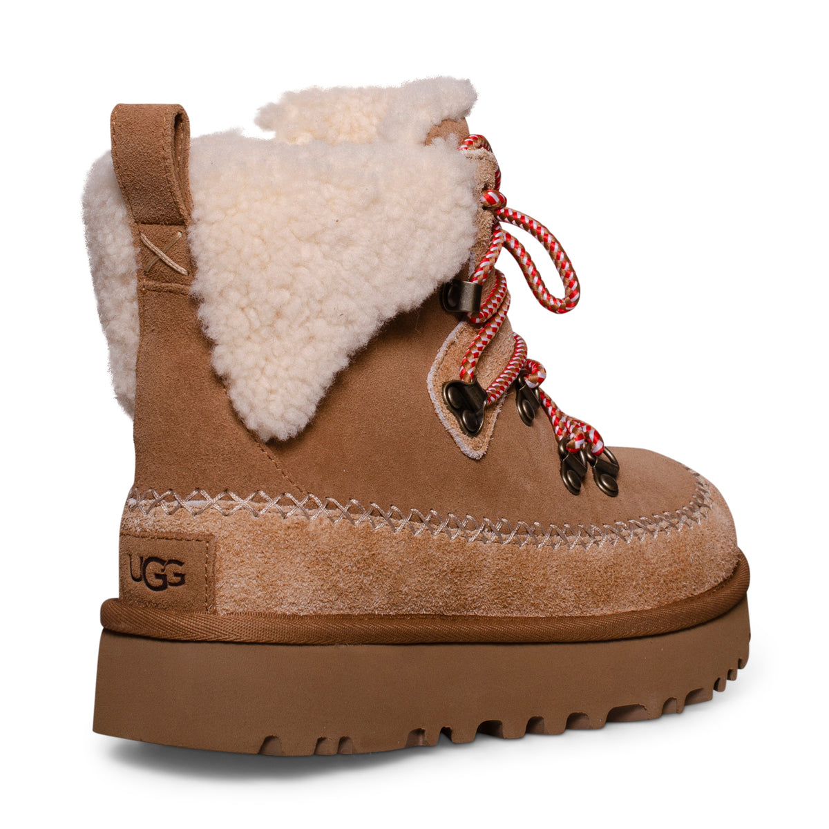 UGG Classic Alpine Lace-Up Chestnut Boots - Women's – MyCozyBoots