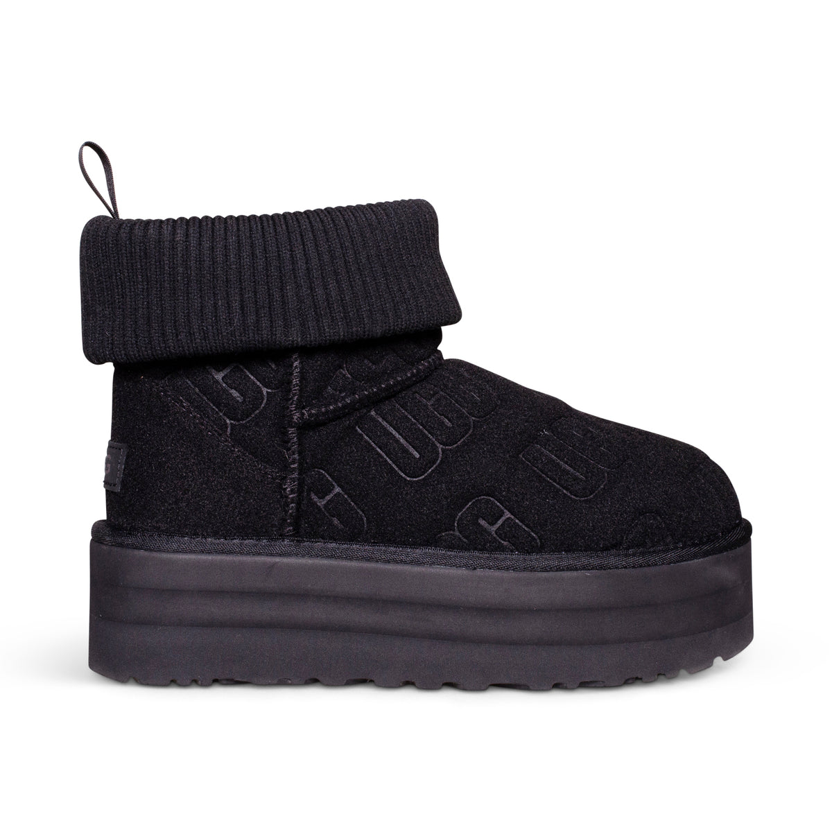UGG Classic Mini Platform Felted Black Boots - Women's – MyCozyBoots