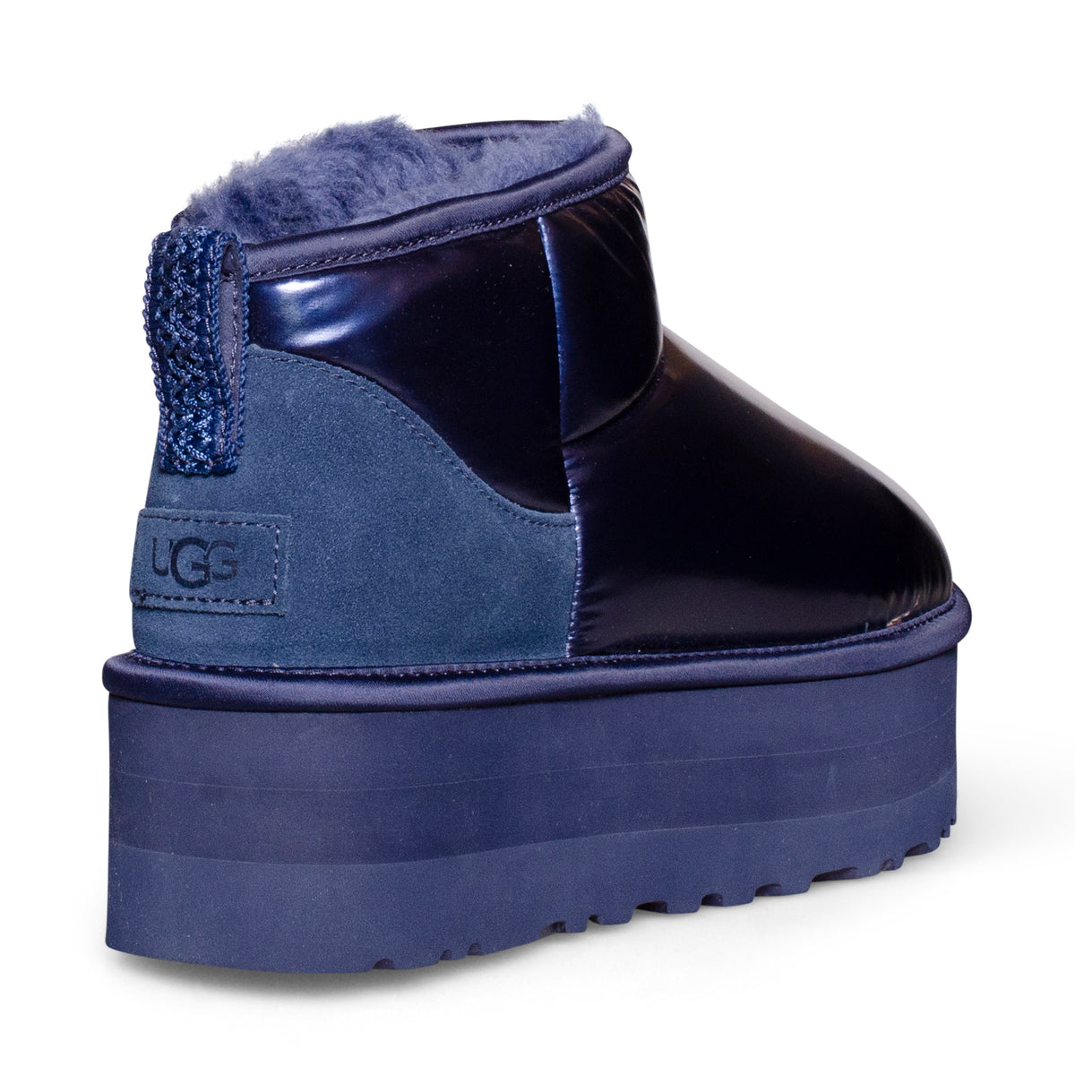 UGG Ultra Mini Platform Hi Shine Navy Iridescent Boots - Women's ...