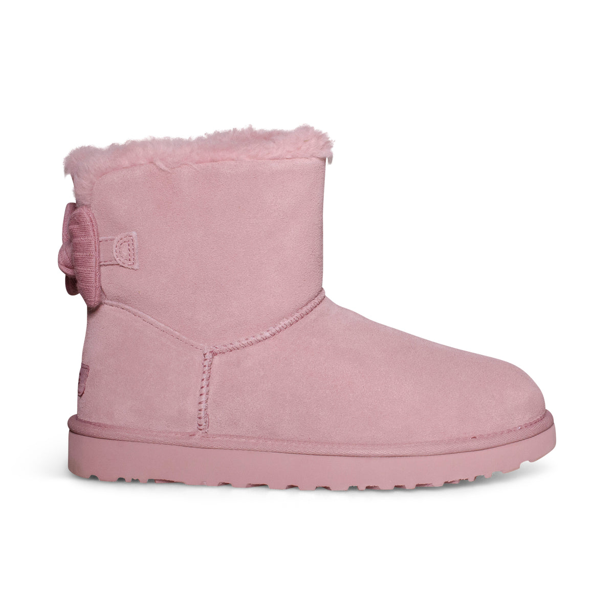 UGG Mini Bailey Ribbed Bow Lavender Boots - Women's – MyCozyBoots