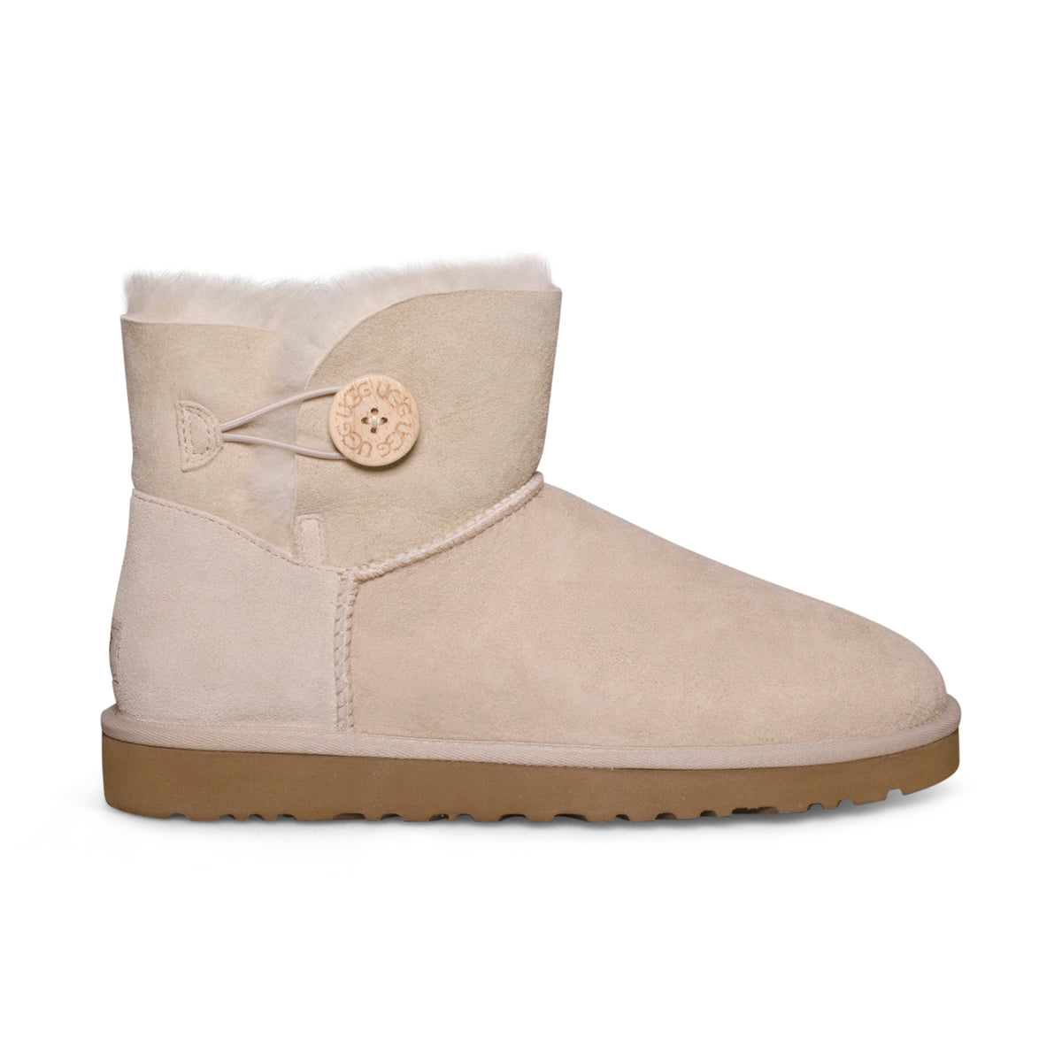 UGG Mini Bailey Button Sand Boots - Women's – MyCozyBoots