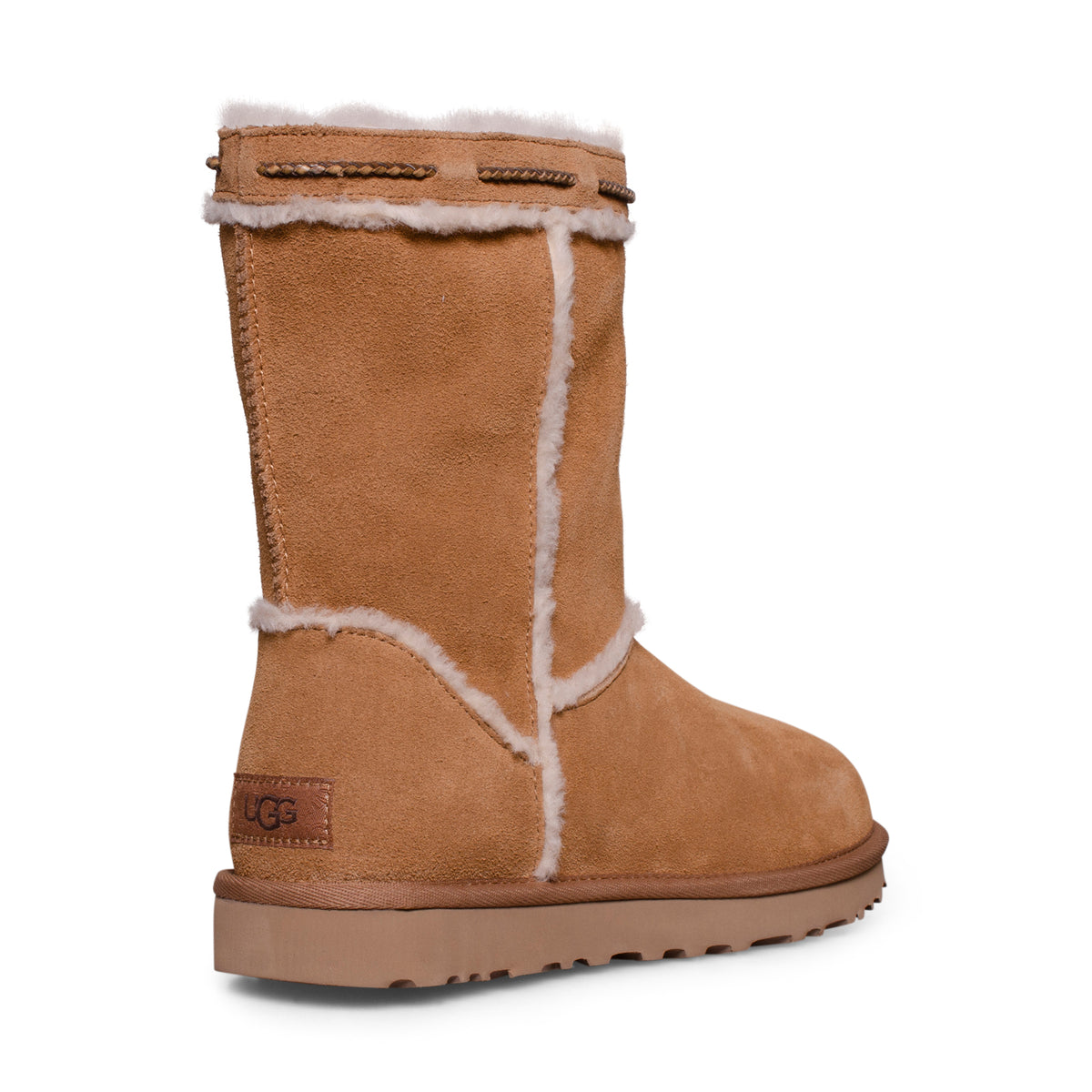 UGG Classic Short Shearling Braid Chestnut Boots - Women's – MyCozyBoots