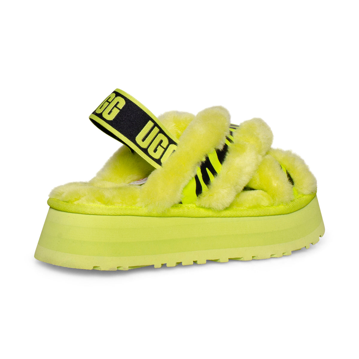 UGG Disco Cross Animalia Lime Slides - Women's – MyCozyBoots