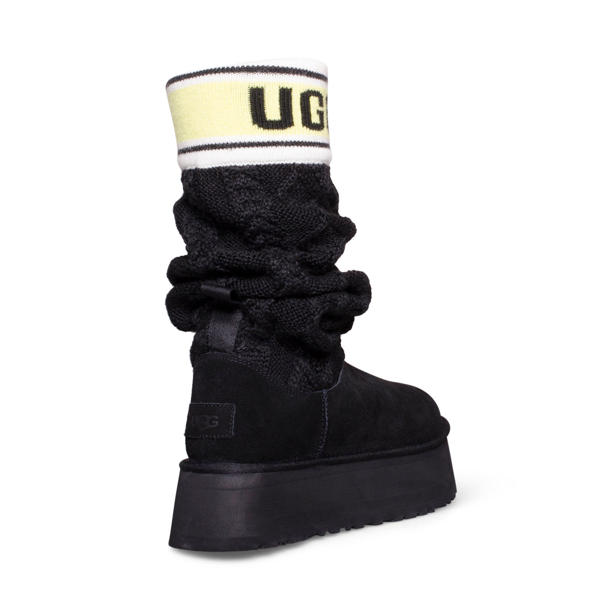 UGG Classic Sweater Letter Black Boots - Women's – MyCozyBoots