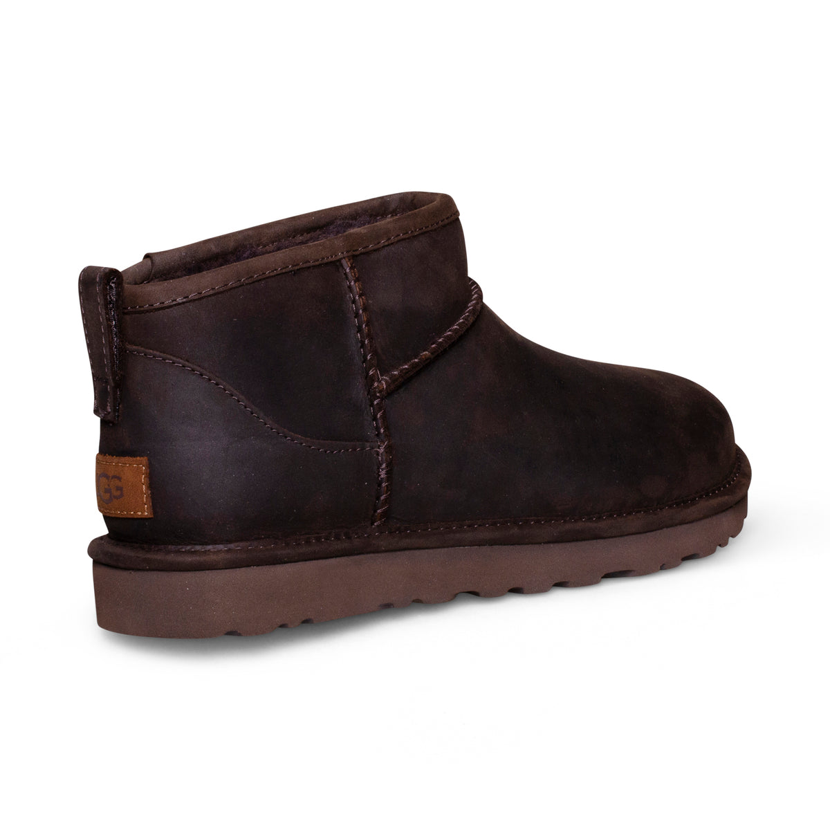 UGG Classic Ultra Mini Leather Chocolate Boots - Women's – MyCozyBoots