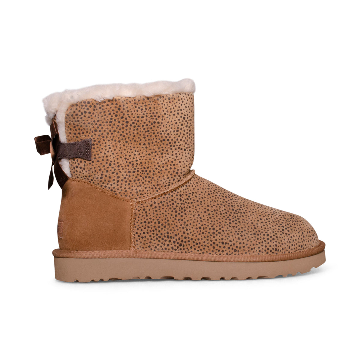 UGG Mini Bailey Bow Micro Cheetah Chestnut Boots - Women's – MyCozyBoots