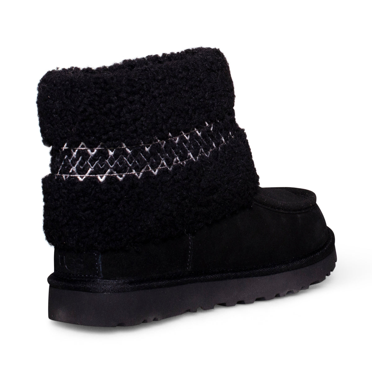 UGG Mini UGG Braid Black Boots - Women's – MyCozyBoots