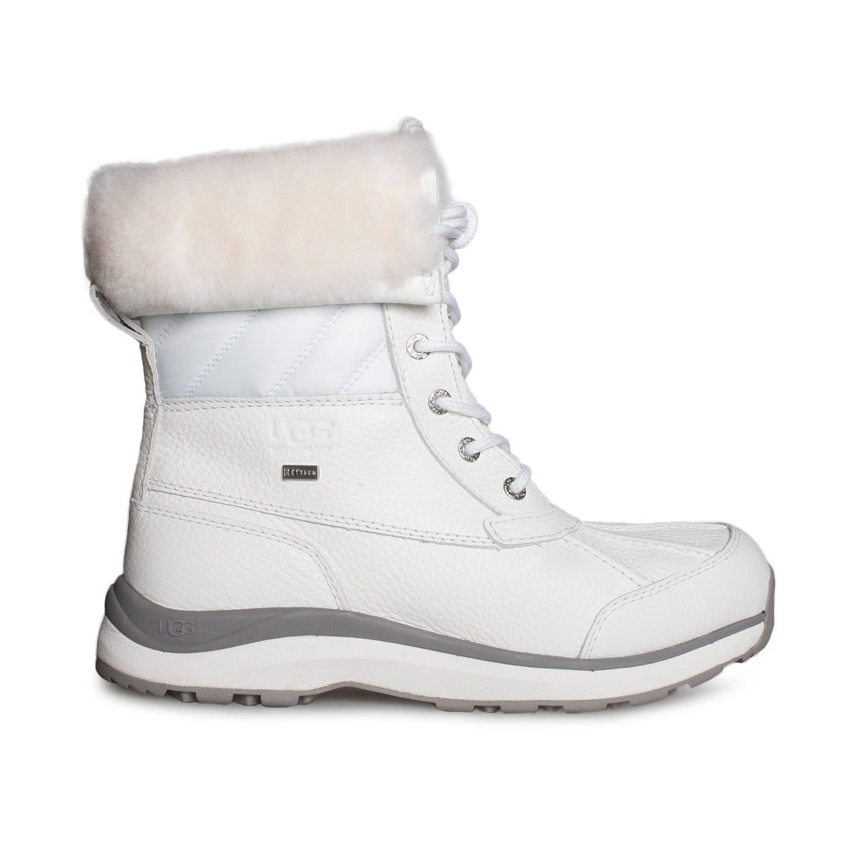 UGG Adirondack III Quilt White Boots - Women's – MyCozyBoots