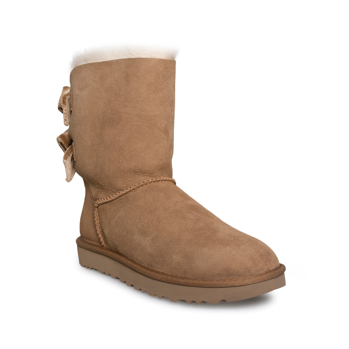 UGG Bailey bow II Velvet Ribbon Chestnut Boots – MyCozyBoots