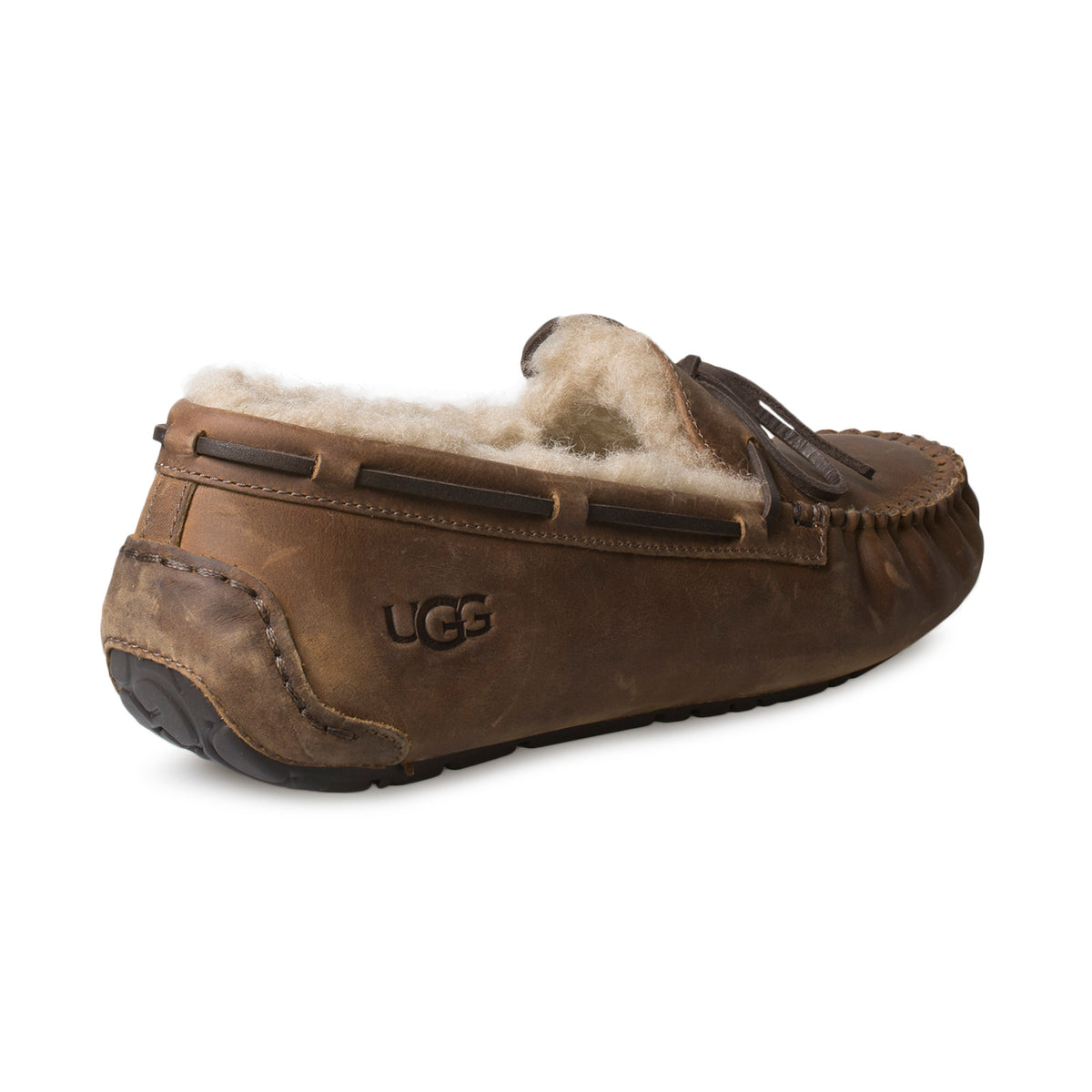 UGG Olsen Leather Tan Slippers - Men's – MyCozyBoots