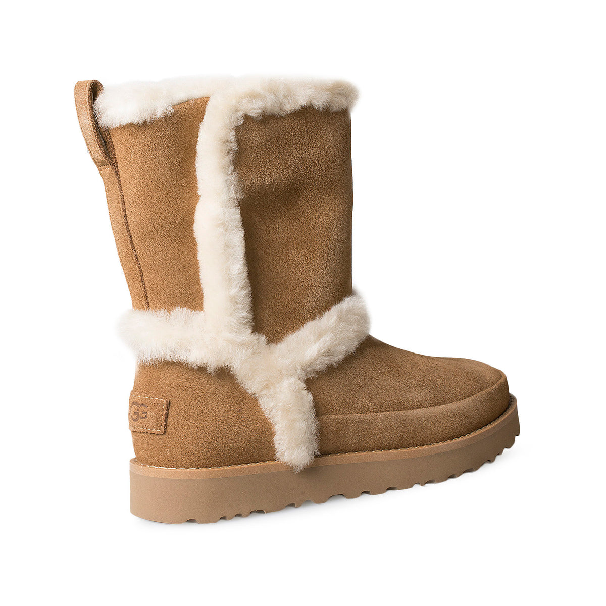 UGG Classic Short Fluff Spill Seam Chestnut Boots - Women's – MyCozyBoots