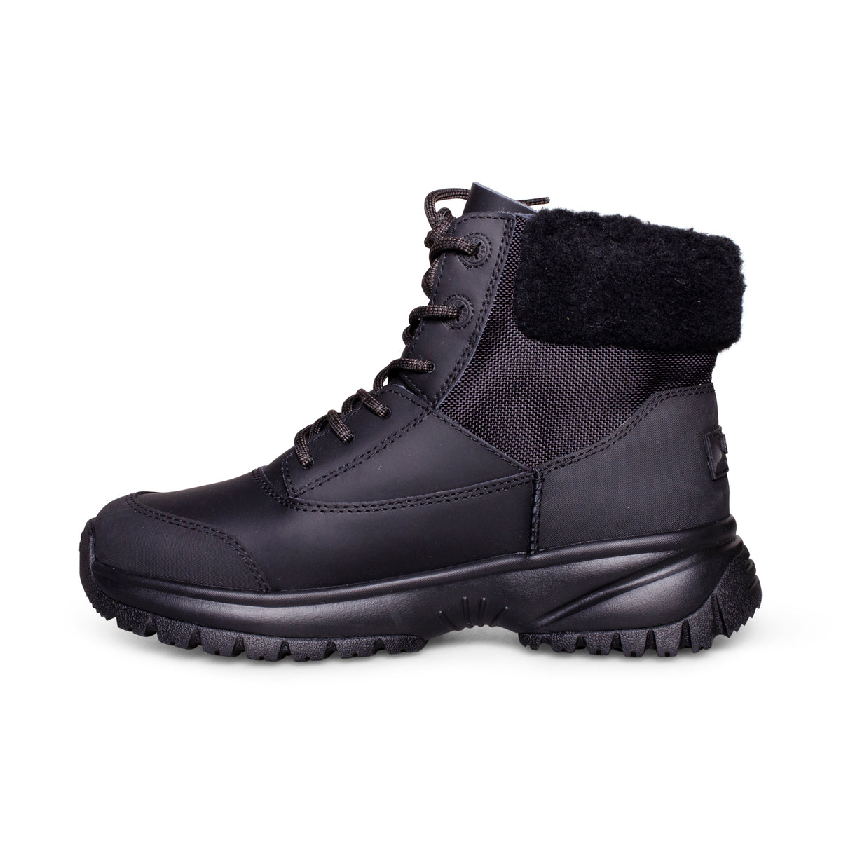 UGG Yose Fluff V2 Black Boots - Women's – MyCozyBoots