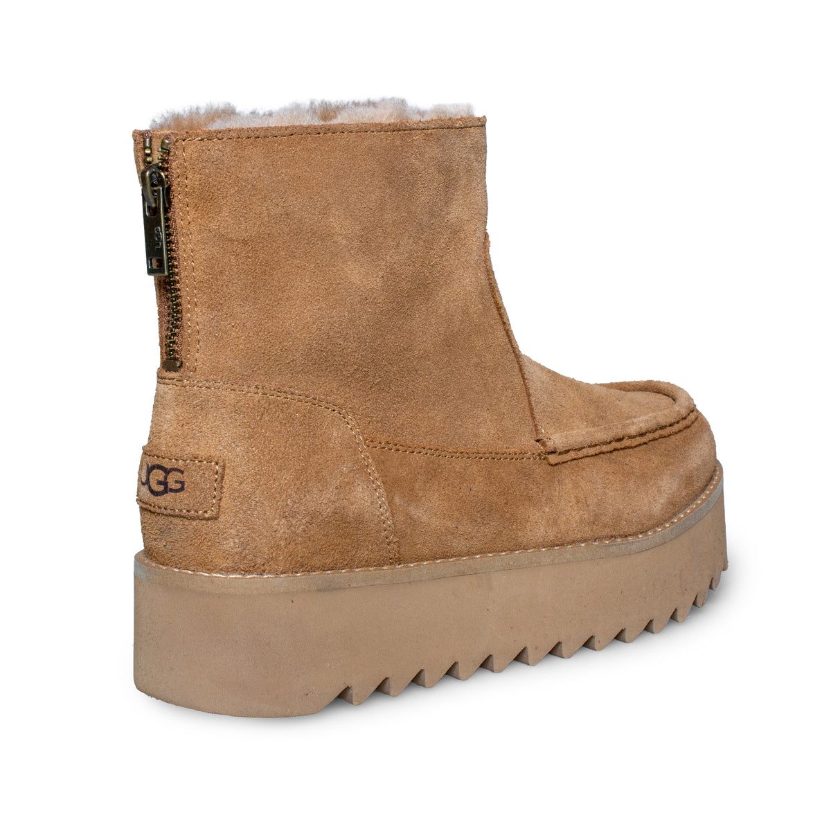 UGG Rising Heel Zip Chestnut Boots - Women's – MyCozyBoots