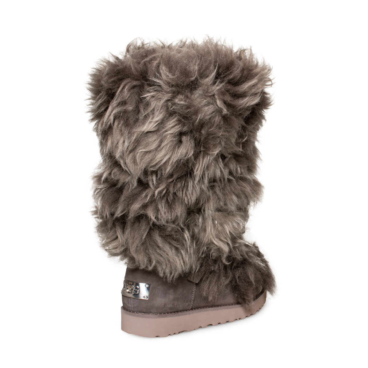 UGG Classic Posh Short Fur Thunder Cloud Boots - Women's – MyCozyBoots