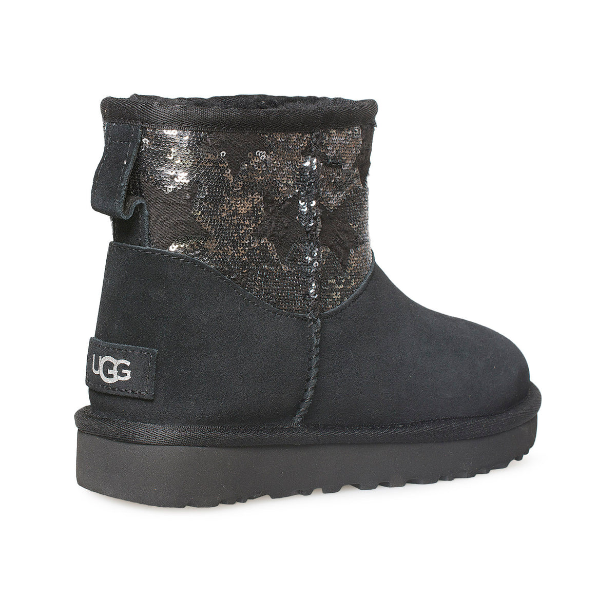 UGG Classic Mini Sequin Stars Black Boots - Women's – MyCozyBoots