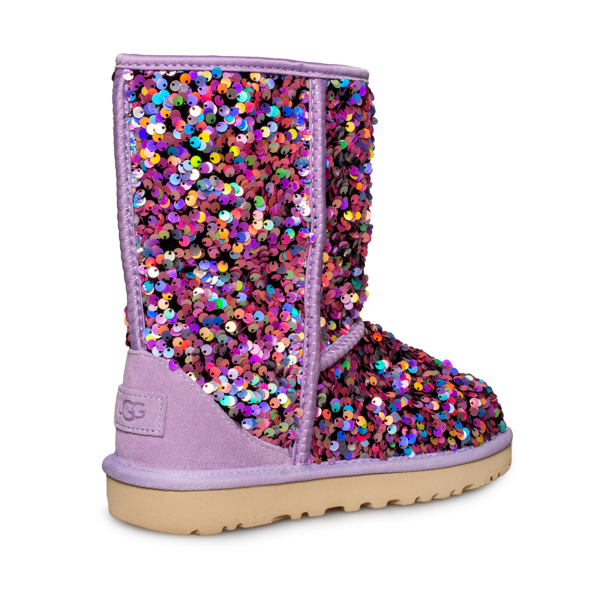 UGG Classic Short Stellar Sequin Lilac Frost Boots - Women's – MyCozyBoots
