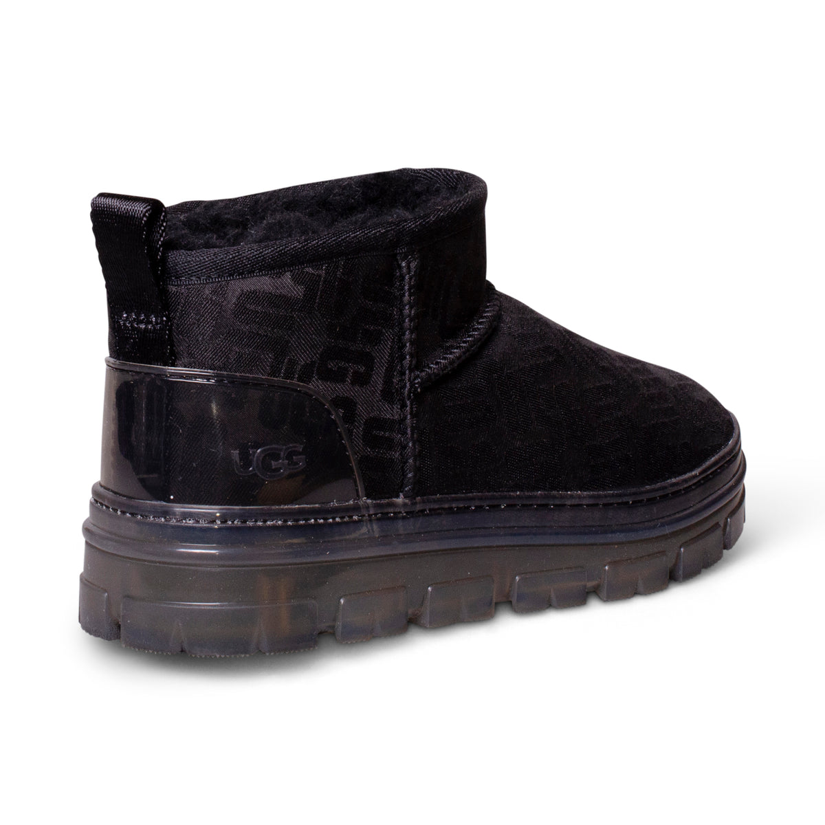 UGG Classic Ultra Mini Monogram Black Boots - Women's – MyCozyBoots