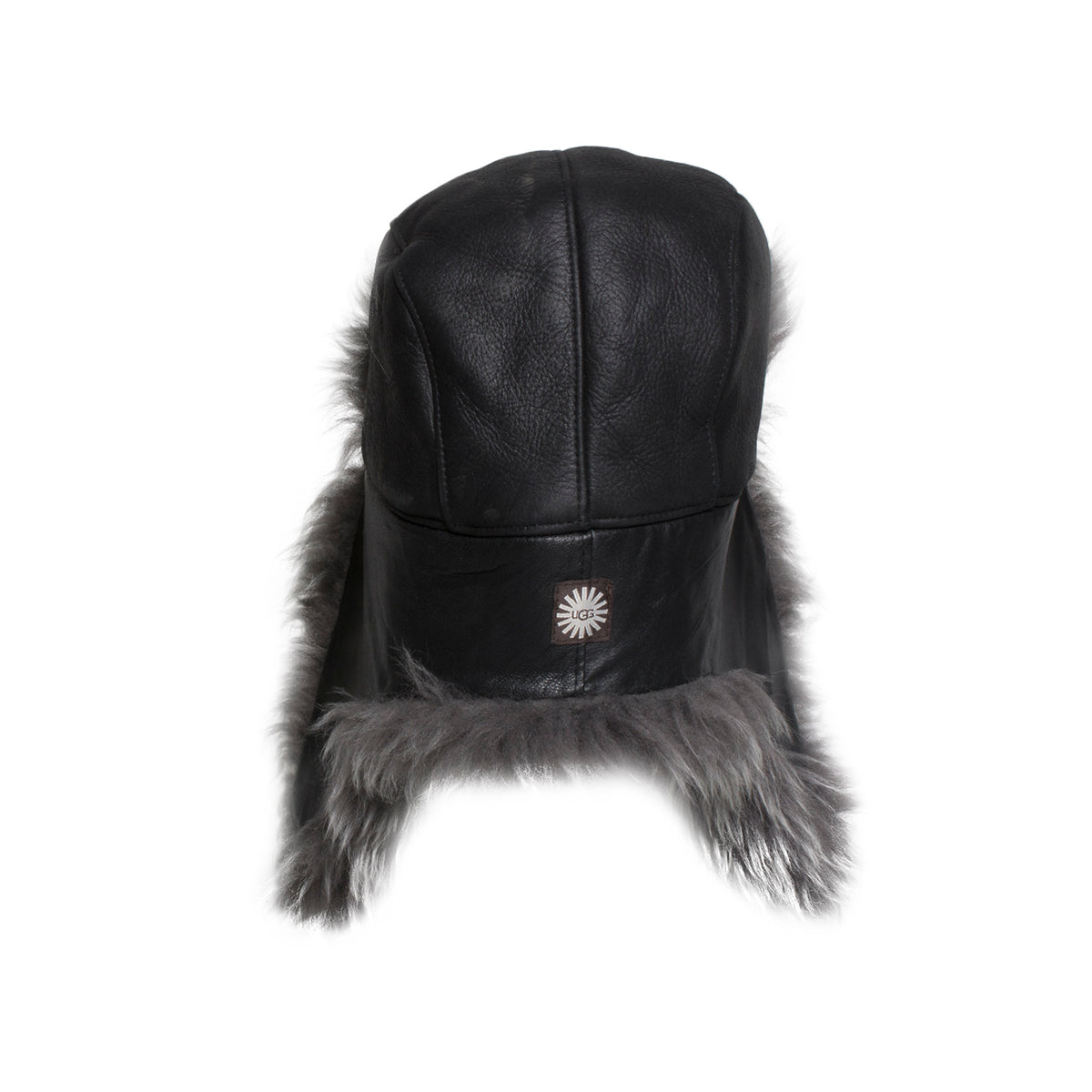 UGG Toscana Long Pile Trapper Leather Black Hat - Women's – MyCozyBoots
