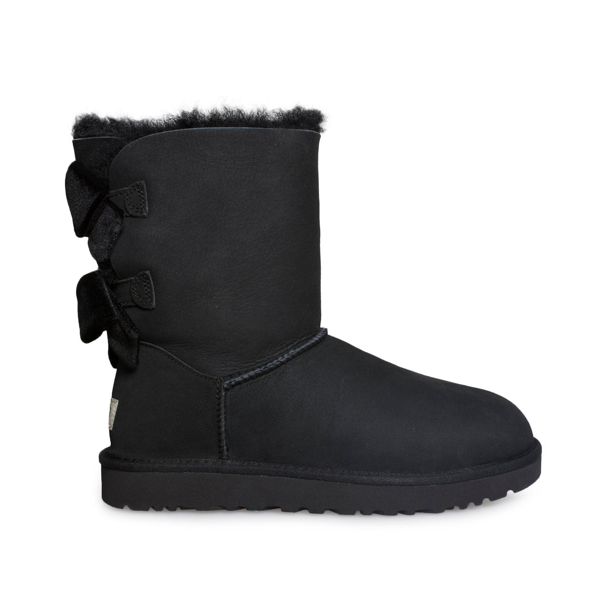 UGG Bailey Bow II Velvet Ribbon Black Boots - Women's – MyCozyBoots