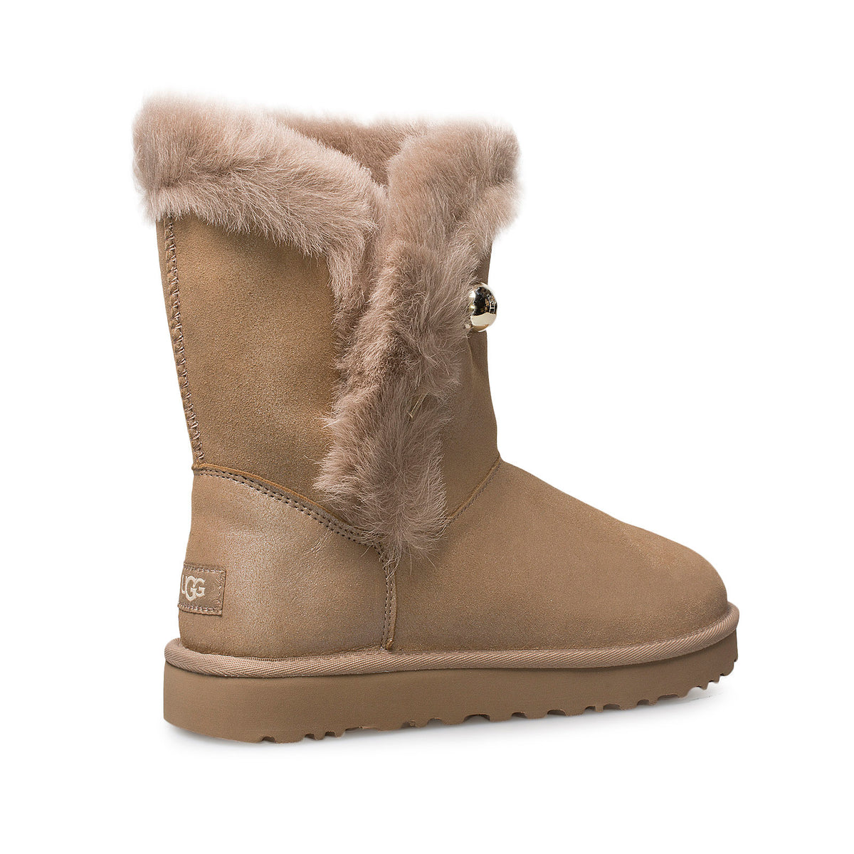 UGG Classic Fluff Pin Antique Pearl Boots - Women's – MyCozyBoots