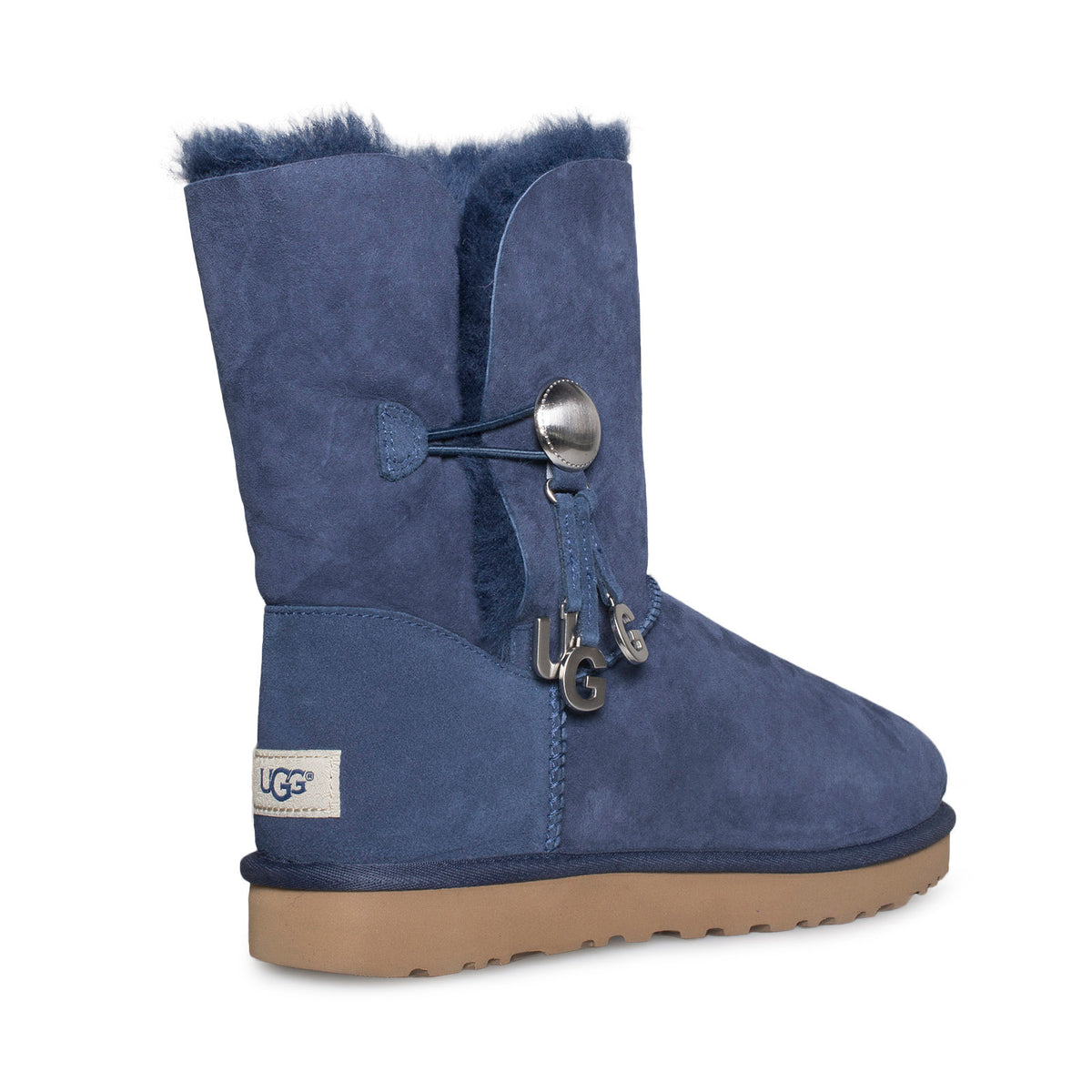UGG Bailey Button UGG Charm Navy Boots - Women's – MyCozyBoots