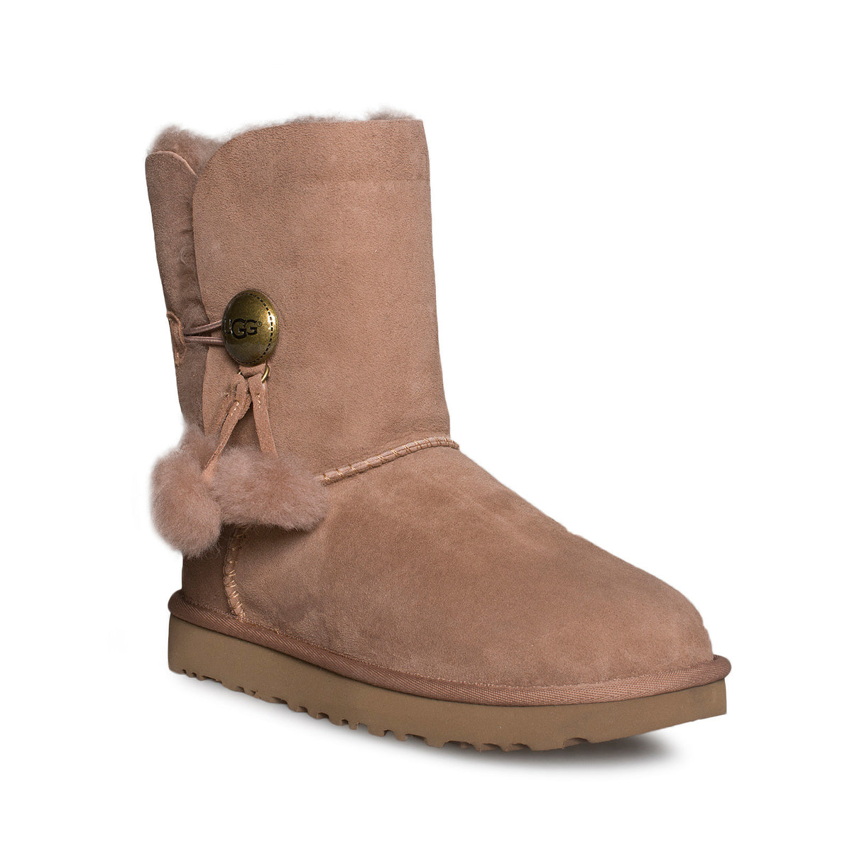 UGG Bailey Button Puff Sand Boots - Women's – MyCozyBoots