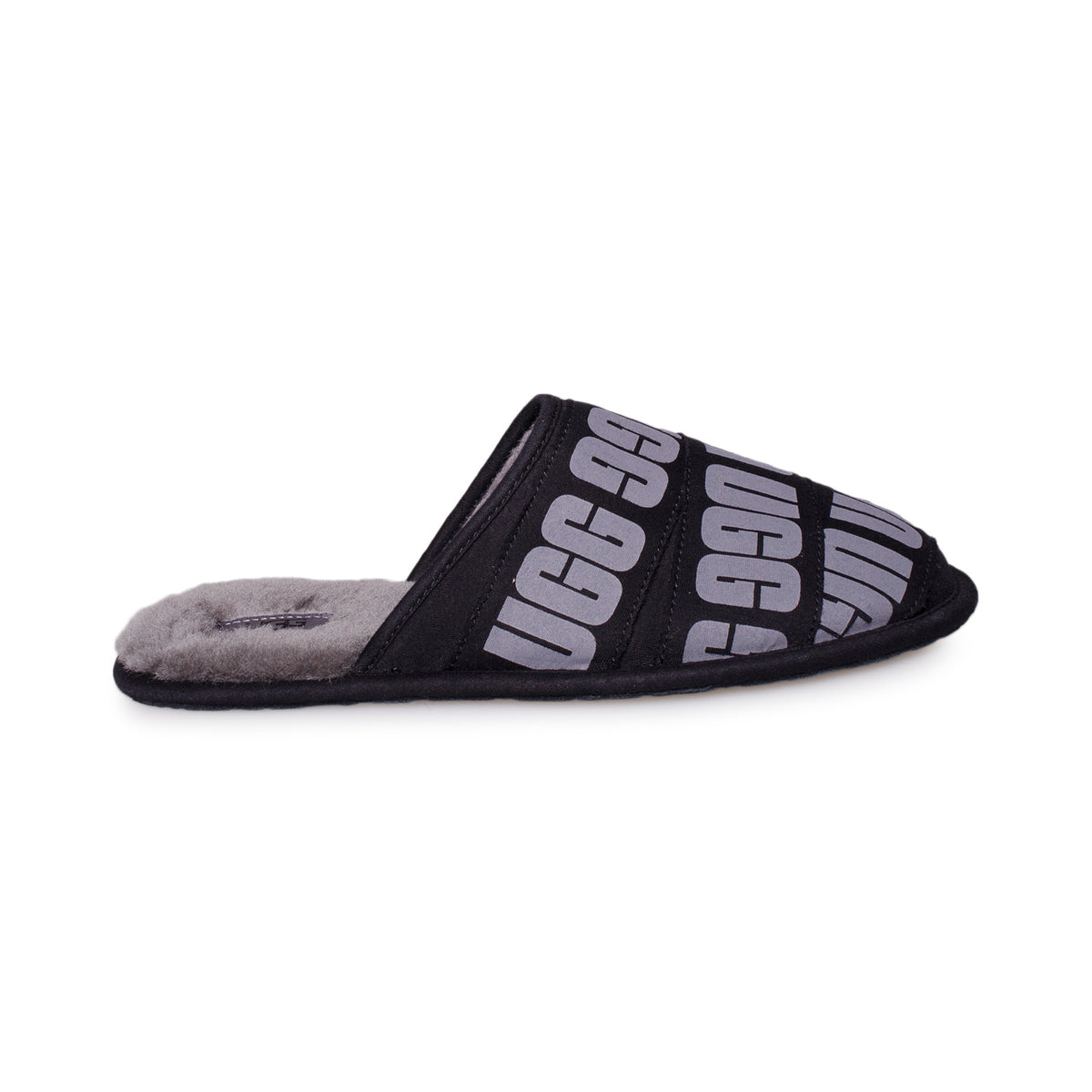 UGG Scuff Graphic Band Black Slippers - Women's – MyCozyBoots