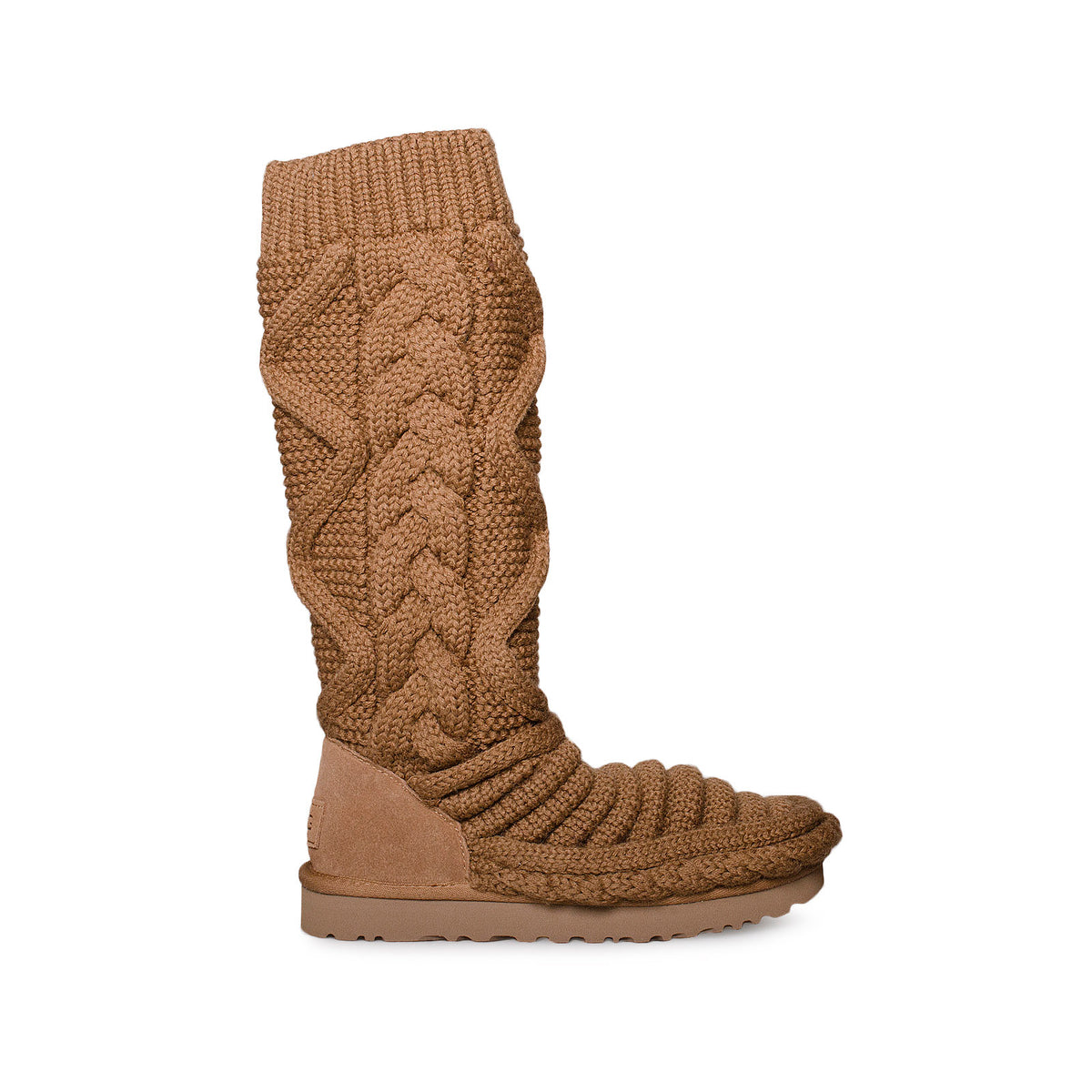 UGG Classic Tall Chunky Knit Chestnut Boots - Women's – MyCozyBoots