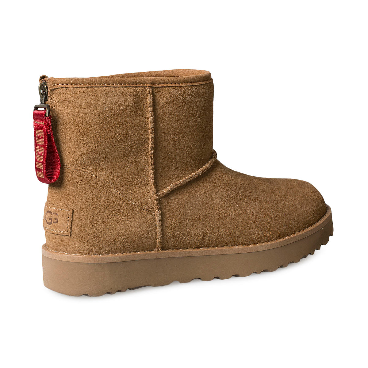 UGG Classic Mini Logo Zip Chestnut Boots - Women's – MyCozyBoots