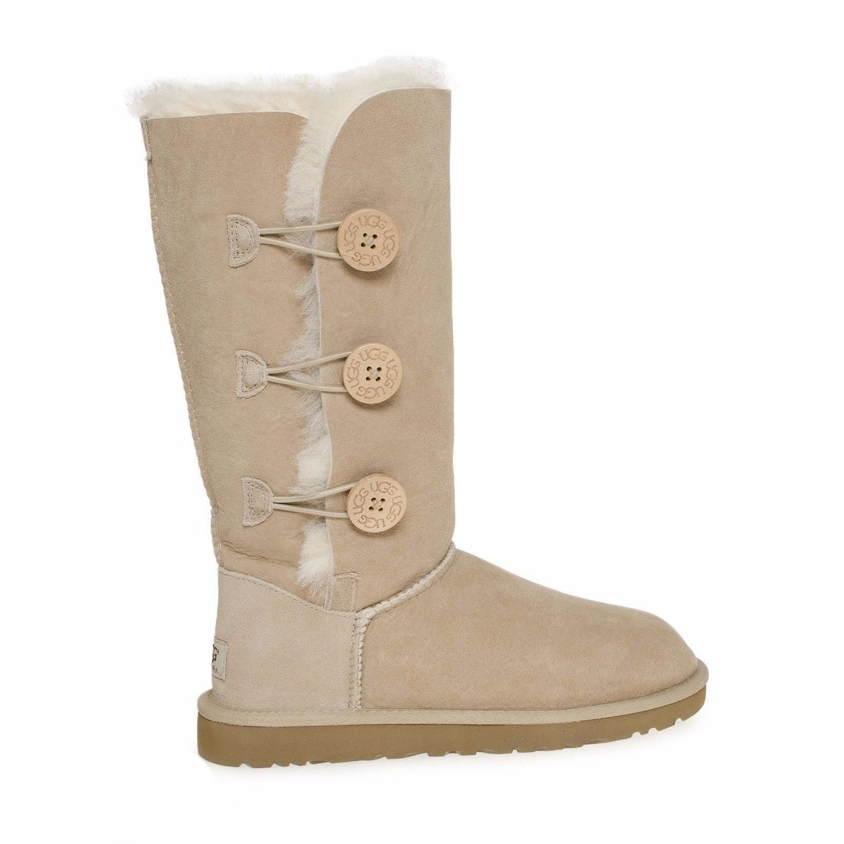 UGG Bailey Button Triplet Sand Boots – MyCozyBoots