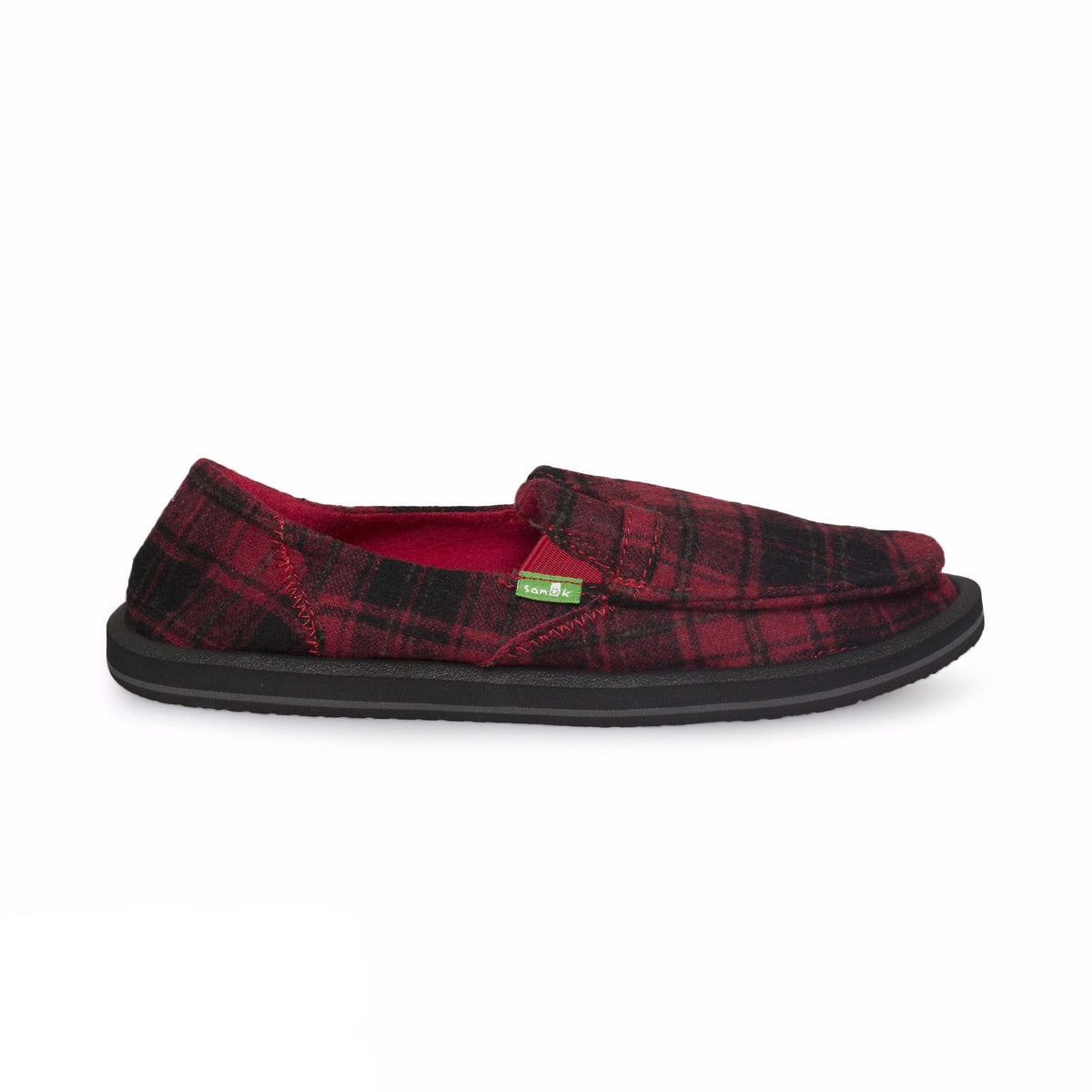 Sanuk Pick Pocket Plaid Red Vest Shoes – MyCozyBoots