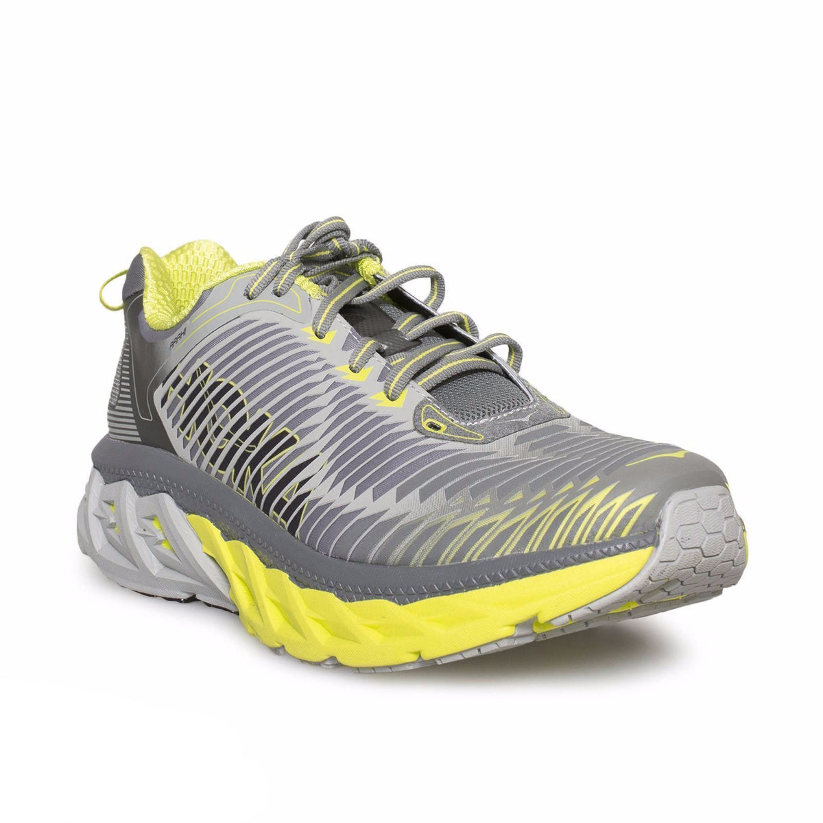 Hoka One One Arahi Cool Gray / Acid / Black Running Shoes – MyCozyBoots