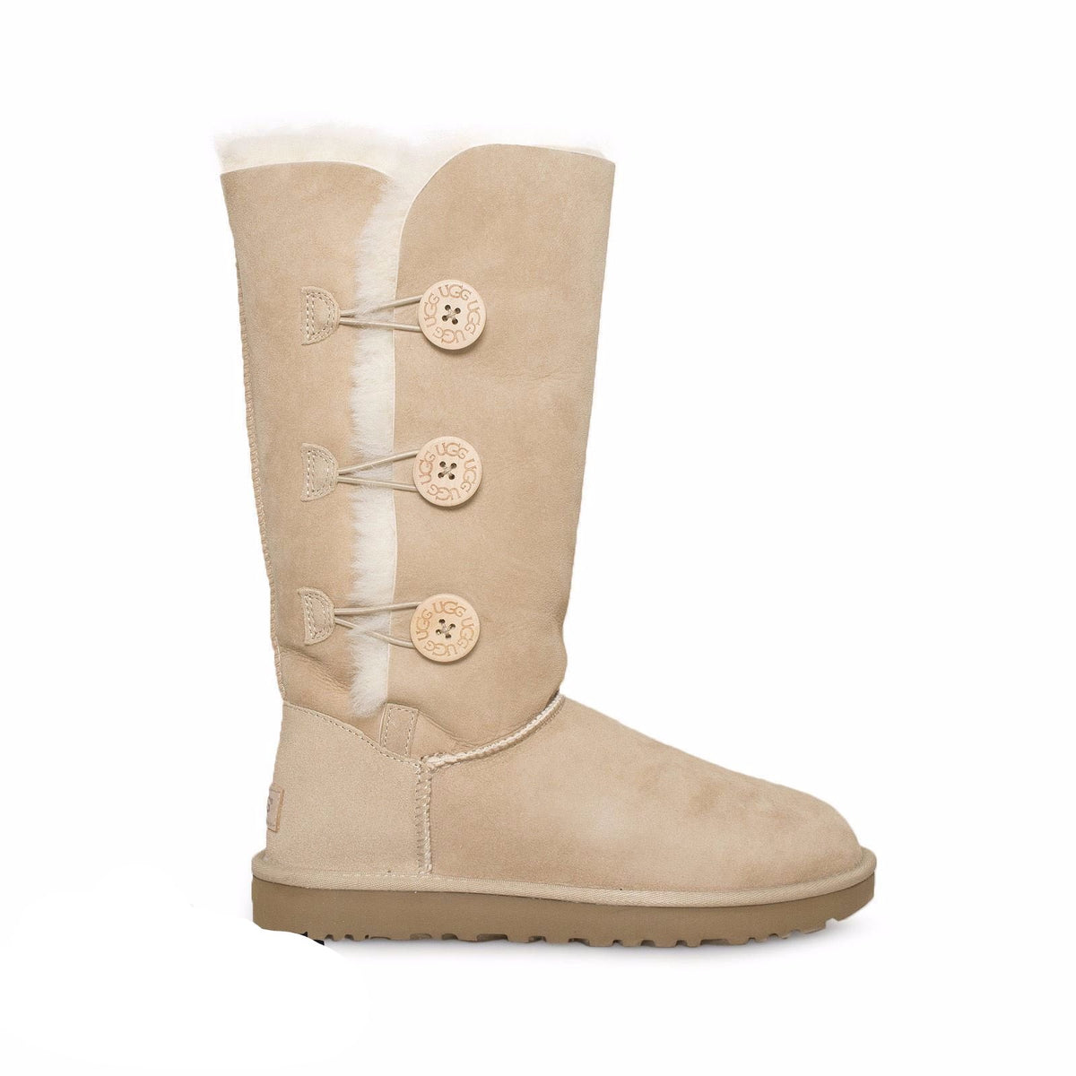 UGG Bailey Button Triplet II Sand Boots – MyCozyBoots