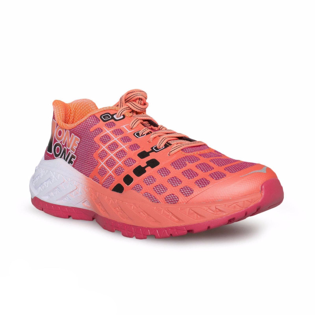 Hoka Clayton Teaberry / Neon Coral Running Shoes – MyCozyBoots