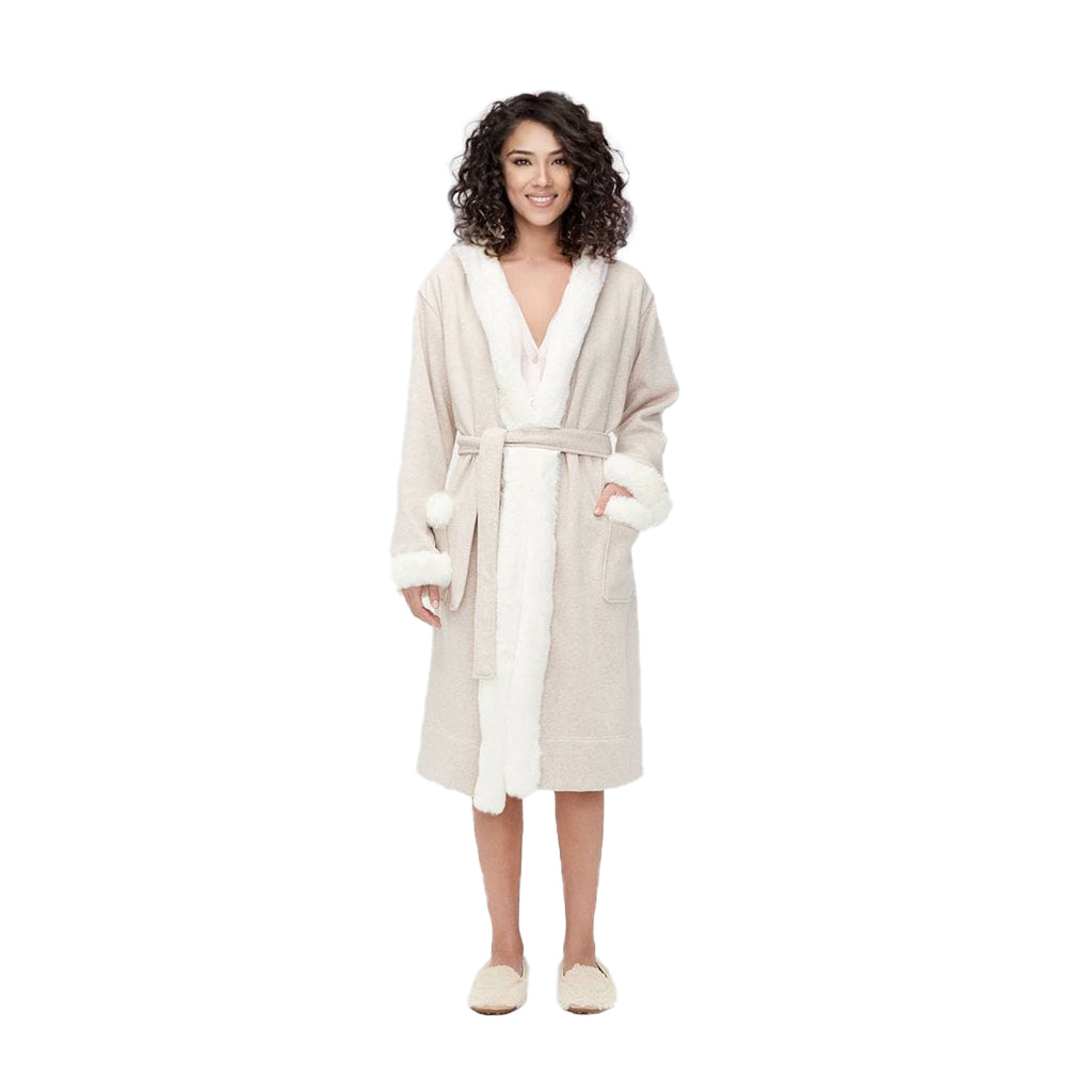 UGG Duffield Deluxe Oatmeal Heather Robe - Women's – MyCozyBoots